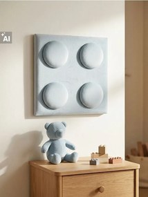 Sinsay - Sametový čalouněný panel ve tvaru kostky - modrá