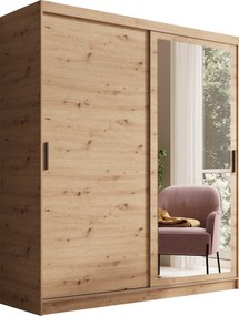 ADRK Furniture Šatní skříň s zrcadlem Hailey 180 SW-HAI-180-A