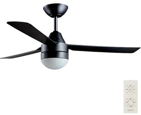 BAYSIDE 531018 - Stropní ventilátor MEGARA 2xE14/15W/230V černá + DO