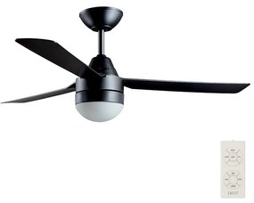 BAYSIDE 531018 - Stropní ventilátor MEGARA 2xE14/15W/230V černá + DO