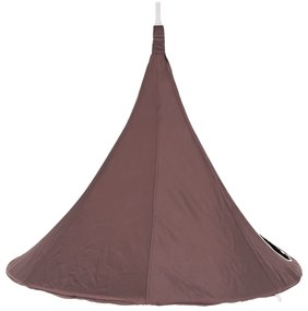 Závěsné houpací křeslo, šedohnědá TAUPE, KLORIN NEW TYP 2 BIG SIZE CACOON HAMMOCK