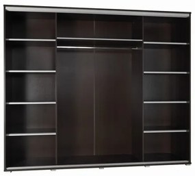 Šatní skříň SILVER 255 dub sonoma / zrcadlo