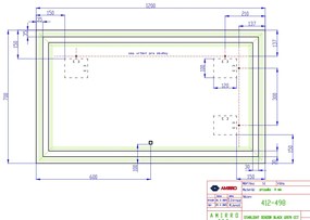 Starlight black LED zrcadlo na chodbu do předsíně nástěnné do koupelny 412-498
