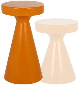 Oranžový kovový odkládací stolek Richmond Kimble II. 30 cm