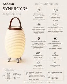 Synergy 35 bílá / LED lampička / s reproduktorem / s chladičem / stoln