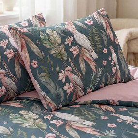 Perkálové bavlněné povlečení Tropický vánek starorůžové - duo Velikost: 140 x 200 + 70 x 90