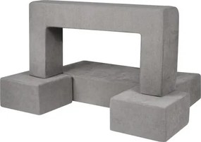 Modulární dětská pohovka na hraní 4ks DIY kreativní dětská dělená pohovka tmavě šedá