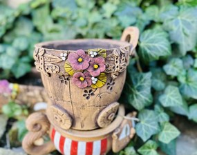 Keramika Javorník Květináč - vozíček