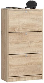 3 křídlový botník 60 cm, dub sonoma