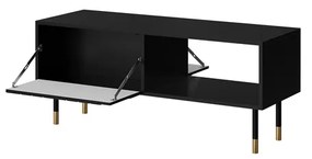 Konferenční stolek Maramax 110, Barva: černý / černý + zlatý