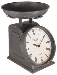 Kovové stolní retro hodiny Detouche – 21x23x26 cm