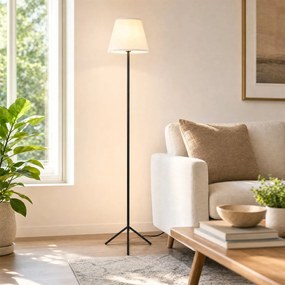 Costway Moderní stojací lampa s látkovým stínidlem E 27 Stojací lampa s kovovým