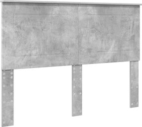 Rám postele s čelo Betonově šedá 160 x 200 cm Kompozitní dřevo 3409627