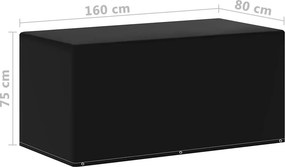 Plachty na zahradní nábytek 2 ks 6 oček 160 x 80 x 75 cm 3082851