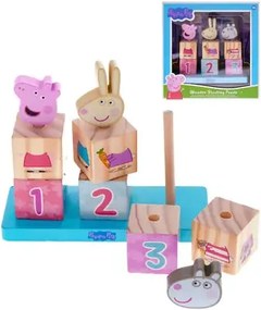 PEPPA PIG Navlékací kostky / Dřevo / 9 dílků / od 18 měsíců