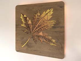 Li-Go "List javoru" světelný obraz 230V 62x62cm provedení povrchu: dub světlý