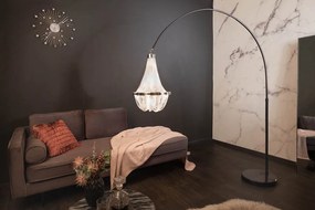 Designová stojanová lampa Kingdom 189 - 204 cm stříbrná