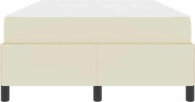 Rám postele s matrací Krémová 120 x 200 cm textil 3398996