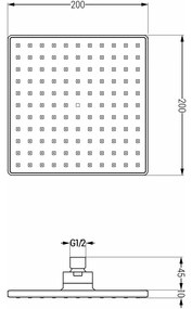 Mexen Uno DR45 podomítkový sprchový set, Zlatá - 71435DR45-50