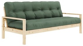 sofa KNOB by Karup - 95*205 cm natural (přírodní) + futon olive green 756