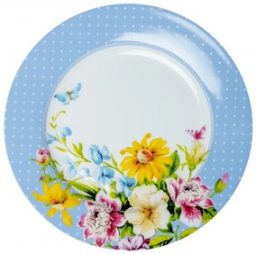 Katie Alice English Garden Dezertní porcelánový talíř modrý 20 cm