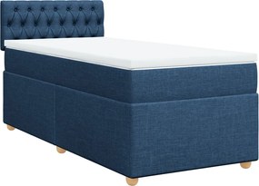 Box spring postel s matrací modrá 80x200 cm textil 3286520