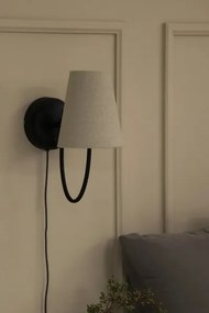 Markslöjd 108907 - Nástěnná lampa AMAR 1xE14/40W/230V béžová/černá