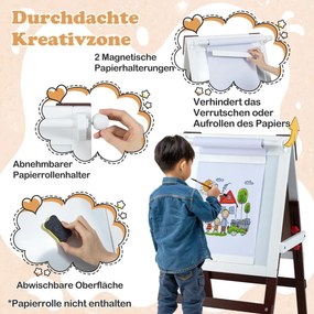 Costway Dětský stojan s židlí, výškově nastavitelná dětská tabule