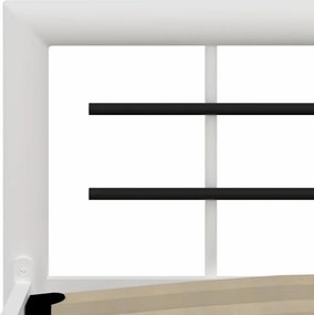 Rám postele bíločerný kov 100 x 200 cm 284545