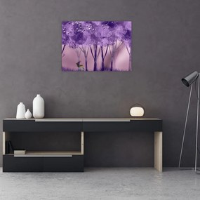 Skleněný obraz - Jeleni v magickém lese (70x50 cm)