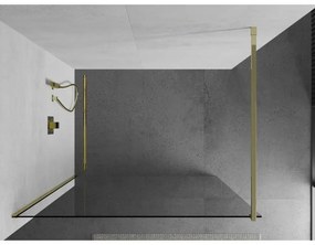 Mexen Kioto sprchová zástěna WALK-IN 8mm, 150x200 cm, sklo čiré/zlatý profil, 800-150-101-50-00