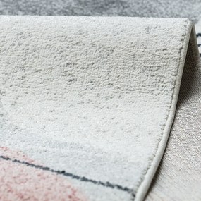 Dywany Łuszczów, Kusový koberec Fusion 5868 white/dark pink, 140x190, růžová, kancelář
