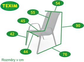 Nábytek Texim Zahradní jídelní set Klaudie černý + 4x židle RAMADA