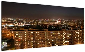 Noční město - obraz (100x40cm)