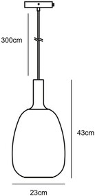 Závěsný lustr z opálového skla Alton pro žárovku E27 ø23cm  - Nordlux