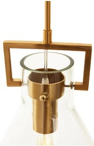 Kovové závěsné svítidlo ve zlaté barvě se skleněným stínidlem ø 25 cm Trieste – Premier Housewares