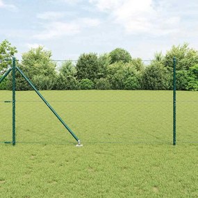 Hexagonální plot s podpěrou 50 x 1,4 m Ocel potažená PVC Zelená 3353141