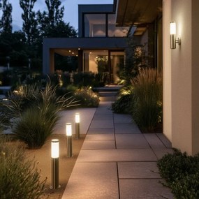 BRILAGI - LED Venkovní lampa ELIA 1xE27/7W/230V 4000K IP44 50 cm chrom
