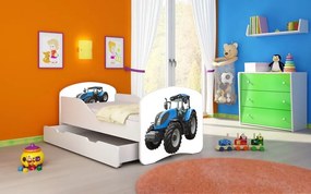 Dětská Postel - Traktor - 180x80 Se šuplíkem Bez jména