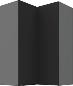 ARIA ab | horní kuchyňská skříňka 60x60 GN-90 2F (90°) rohová s policemi | VYSOKÁ | 60x60 cm | antracit/černá