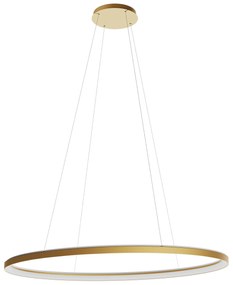 Redo 01-3819 Nobu, oválné zlaté závěsné svítidlo LED 120W 3000/4000K, 120x75cm, tříkrokové stmívání