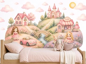 Kopečkov Panenkov samolepky na zeď pro holčičky arch 221 x 130 cm