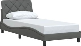 Rám postele bez matrace tmavě šedá 80 x 200 cm textil 3310560
