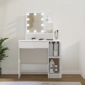 vidaXL Toaletní stolek s LED 86,5 x 35 x 136 cm [808813] Barva: Betonová šedá