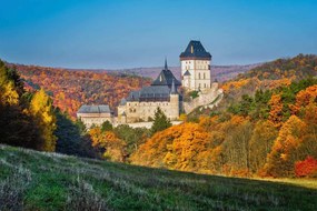 DIMEX | Vliesová fototapeta Karlštejn MS-5-1134 | 375 x 250 cm| zelená, modrá, béžová, žlutá, oranžová, šedá