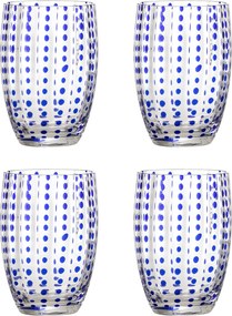 BLOOMINGVILLE Set 4 sklenic BRINLEY modrá 350 ml 82072202