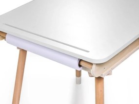 Dětská rostoucí sada BUNNY, stolek a 2 židle, bílá/hnědá ELIS design