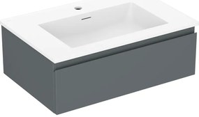 Mexen Orio koupelnová skříňka 70 cm s umyvadlem Otis, 1 zásuvka, grafit mat/bílá mat - 91A10-07023-1-BF66-W18M01