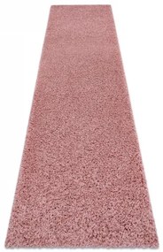 Koberec Běhoun jednobarevný SOFFI shaggy 5cm růžový Rozměr: 60x250 cm