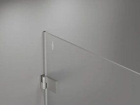 Mexen Lunar-B, výklopný sprchový kout levý 85 x 80 cm, 8mm čiré sklo, ocelový profil, 832-085-080-97-00-L